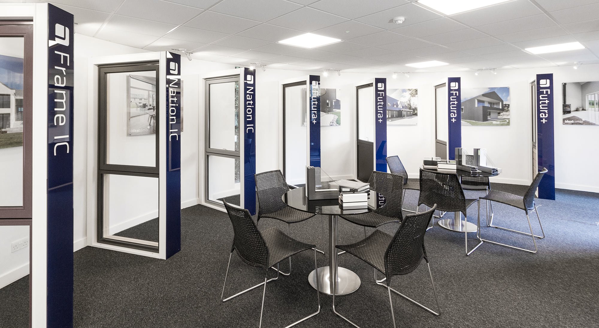 Showroom in Milton Keynes, UK. Idealcomi windows & doors
