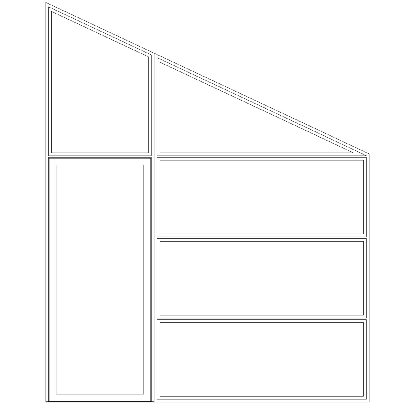 Raked windows from Idealcombi UK - sloping, angled & triangle windows